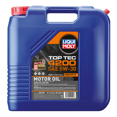 LIQUI MOLY 20L Top Tec 4200 New Generation Motor Oil SAE 5W30 – Demon ...